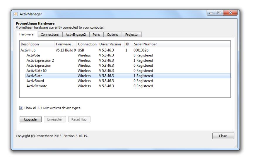 2.4GHz ActivSlate Firmware Upgrade