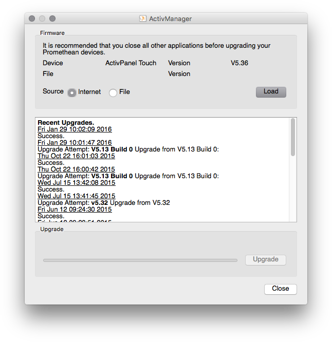 Activpanel Firmware Upgrade Instructions
