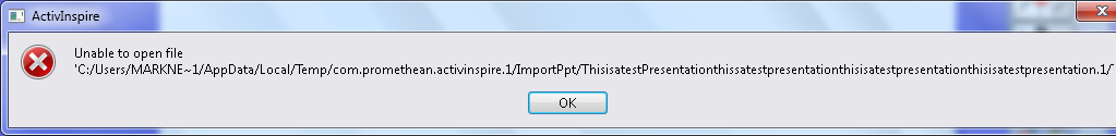 Unable to import PowerPoint files in ActivInspire