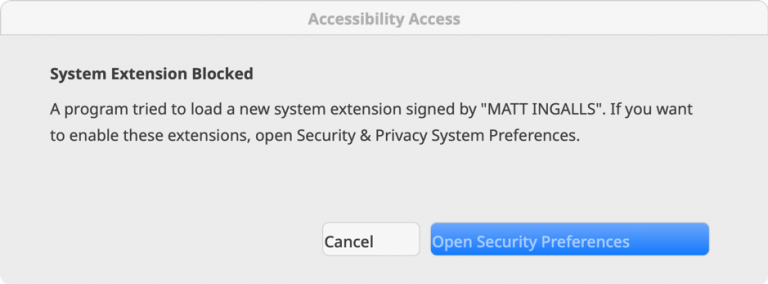 System extension blocked after installing Screen Share on macOS