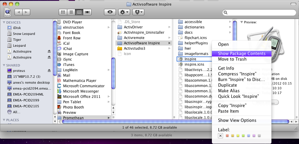What is the admin.ini file in ActivInspire, and where is it located?