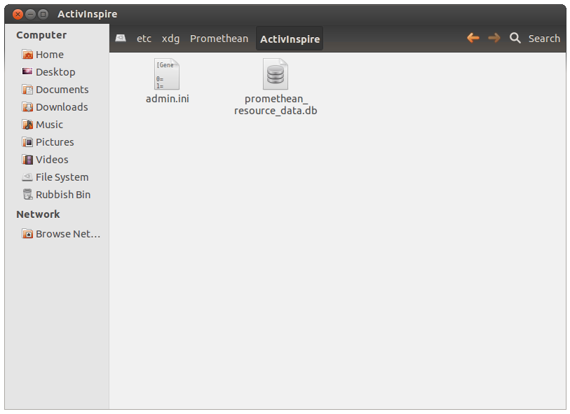What is the admin.ini file in ActivInspire, and where is it located?