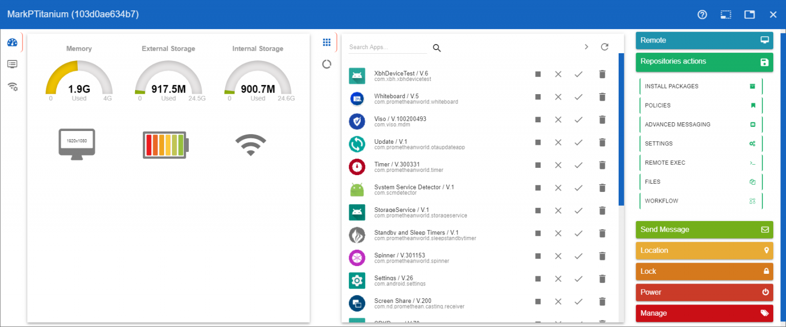 Radix VISO - Device console overview