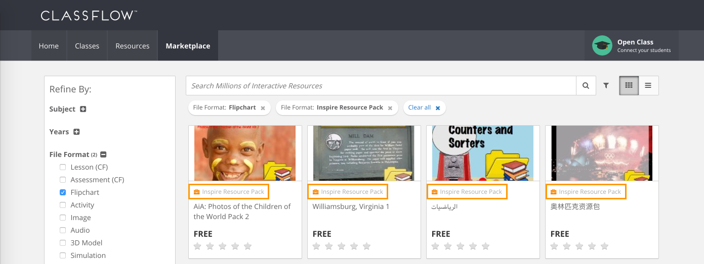 Where can I download ActivInspire Flipcharts and other resources?