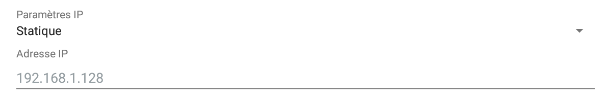 Comment définir une adresse IP statique (Wi-Fi)
