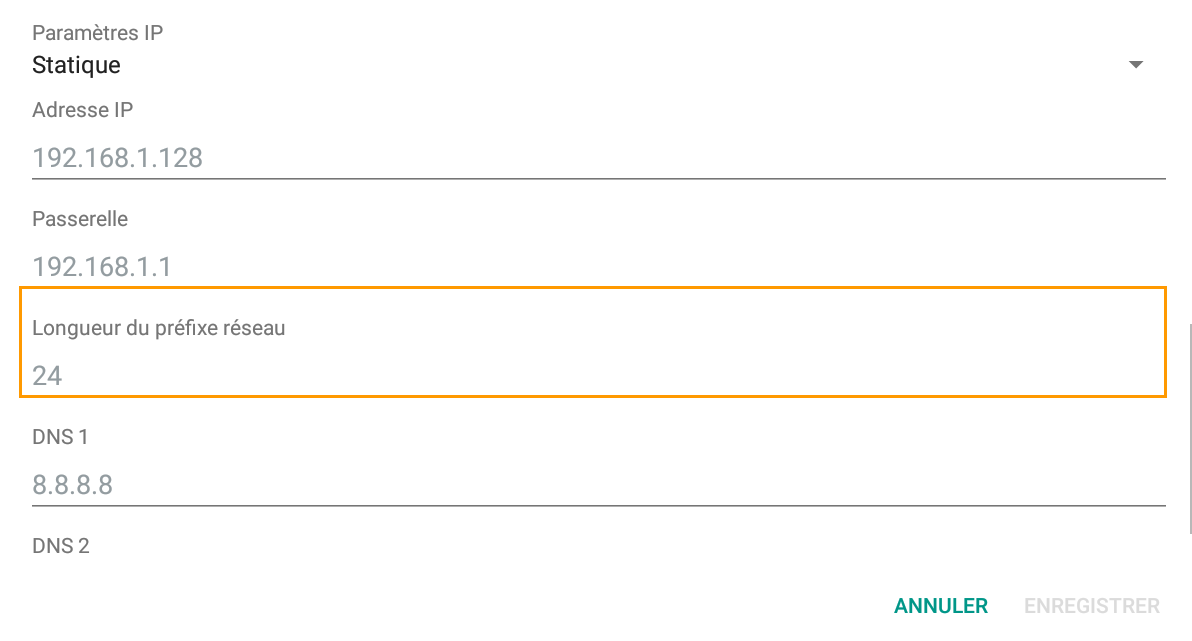 Comment définir une adresse IP statique (Wi-Fi)