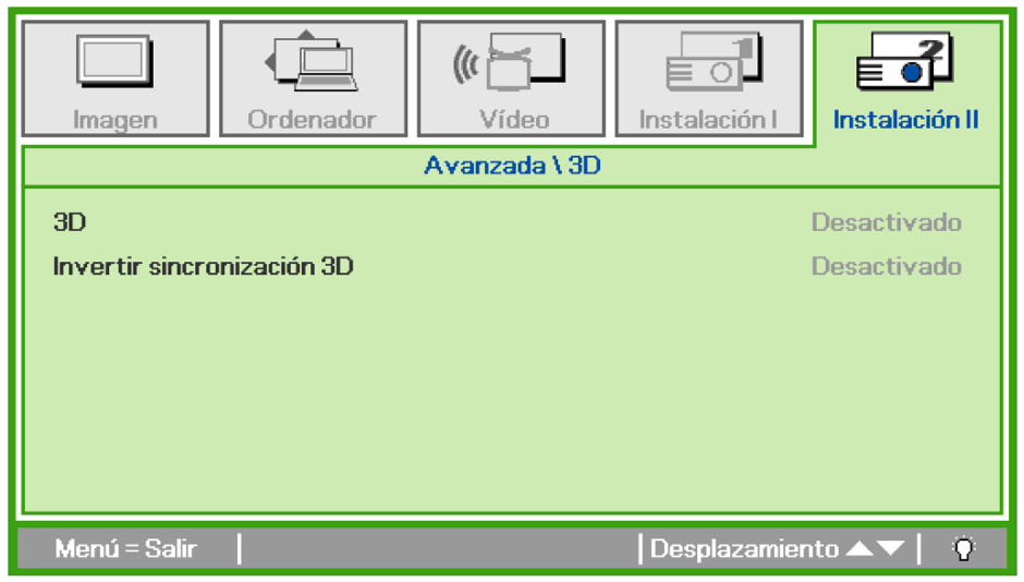 Configuración de los proyectores PRM-32, PRM-35 y EST-P1 para usar 3D
