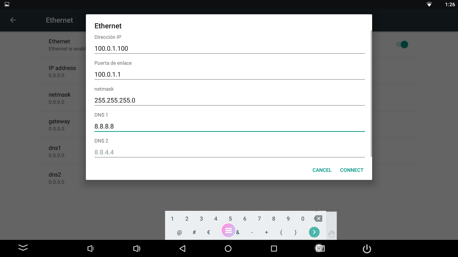Cómo configurar una dirección IP estática (Ethernet)