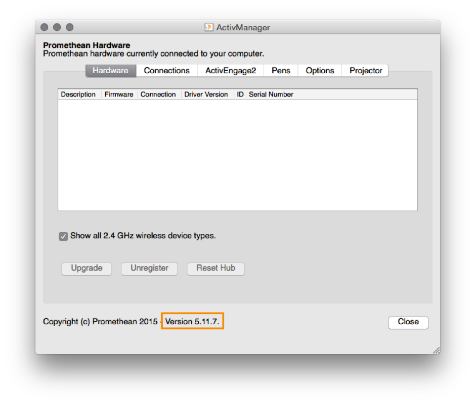 Как узнать версию используемого драйвера ActivDriver?