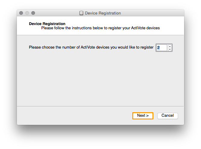 How do I register ActiVote devices in ActivInspire?