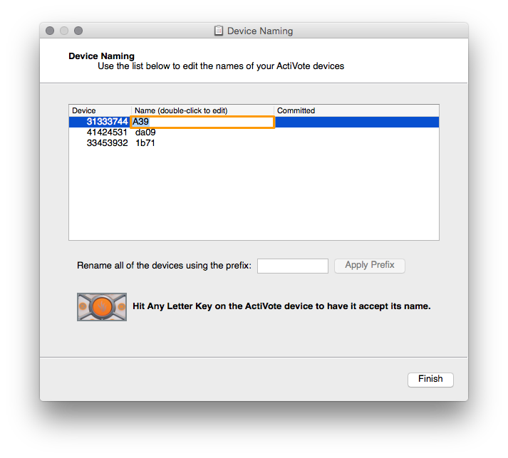 Renaming devices in ActivInspire