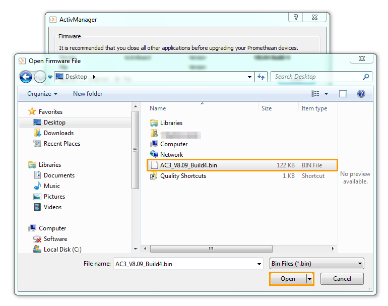 ActivBoard 100 and 300 series firmware upgrade instructions