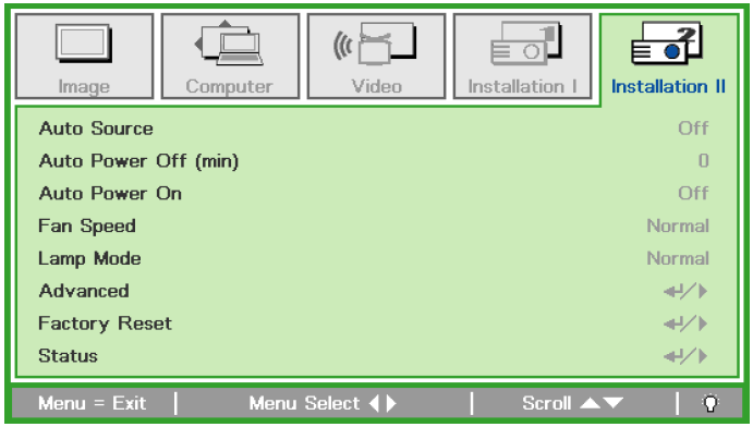 How can I reset my DLP projector back to factory defaults?