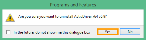 Uninstalling the ActivDriver