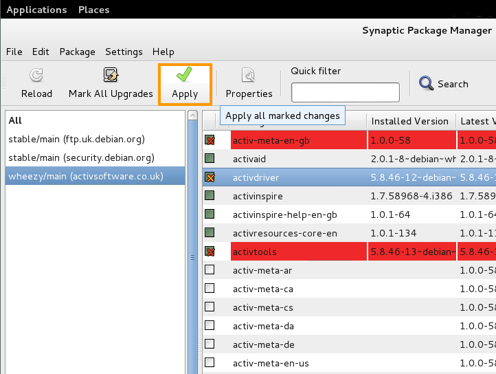 Uninstalling the ActivDriver