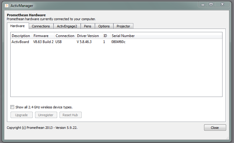 How do I disable the touch feature in ActivManager?