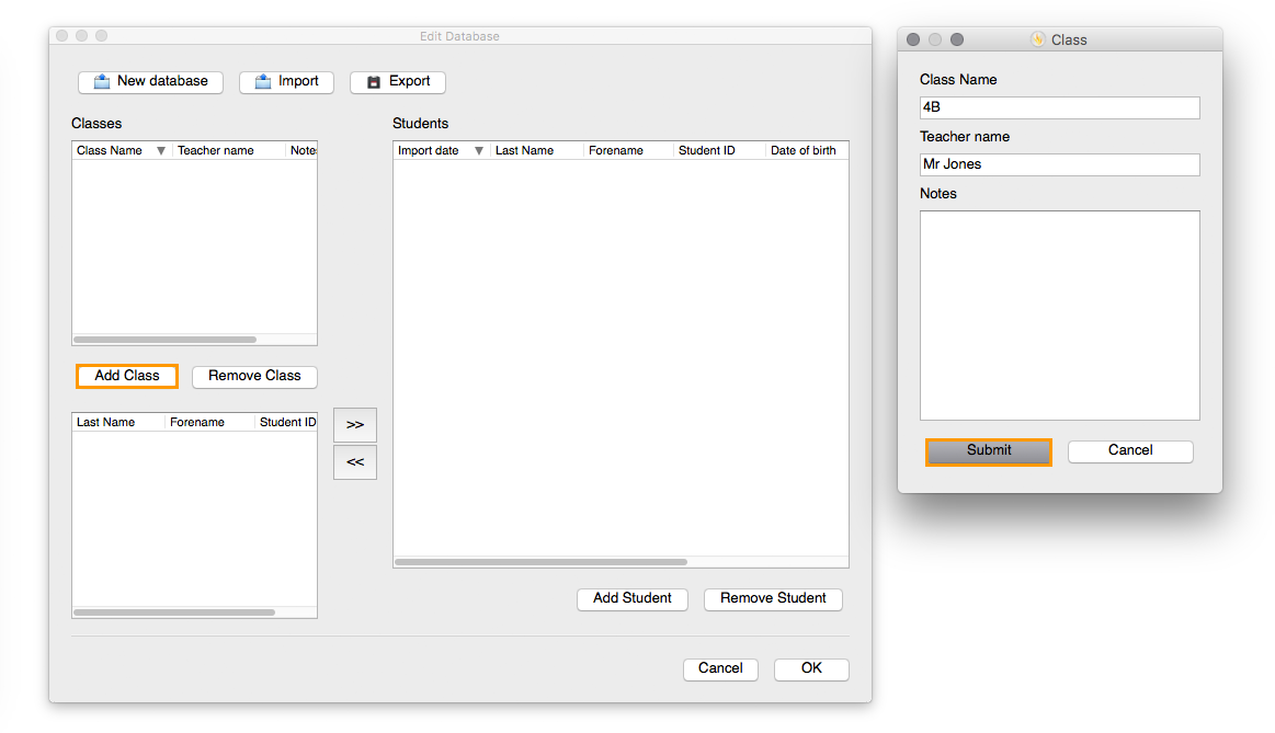 How do I create a student database?