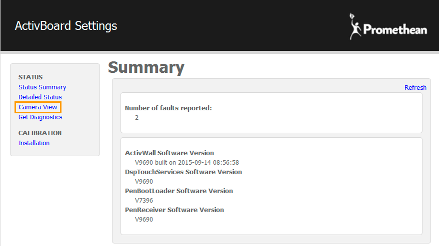 How do I check that the camera is working?