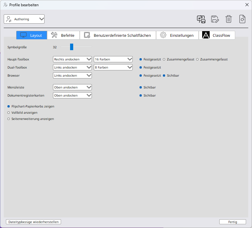 ActivInspire Profile werden unter Windows nicht korrekt gespeichert