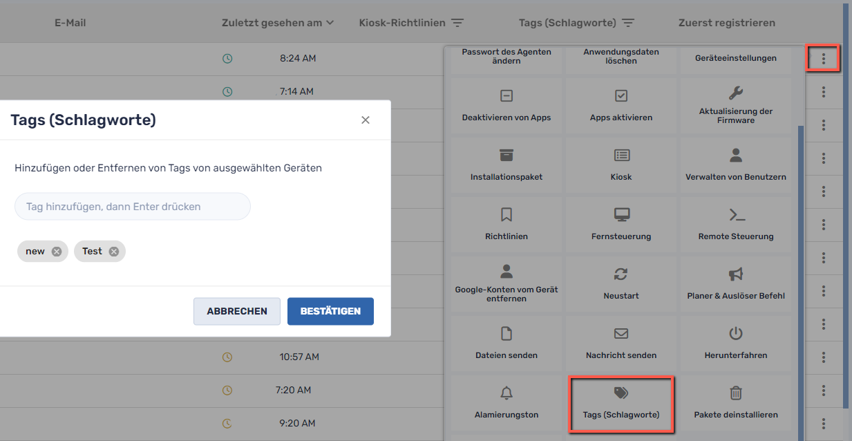 Radix VISO - Erstellen von Tags