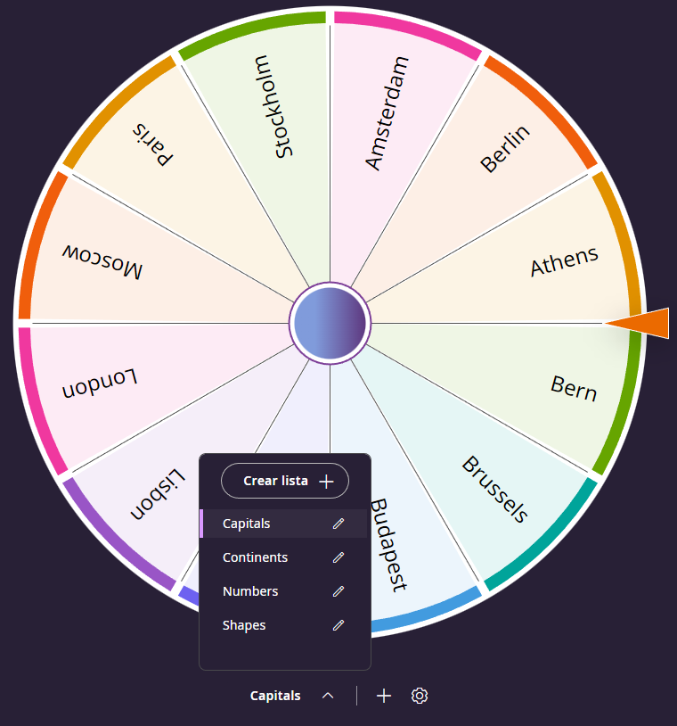 Primeros pasos con la aplicación Ruleta