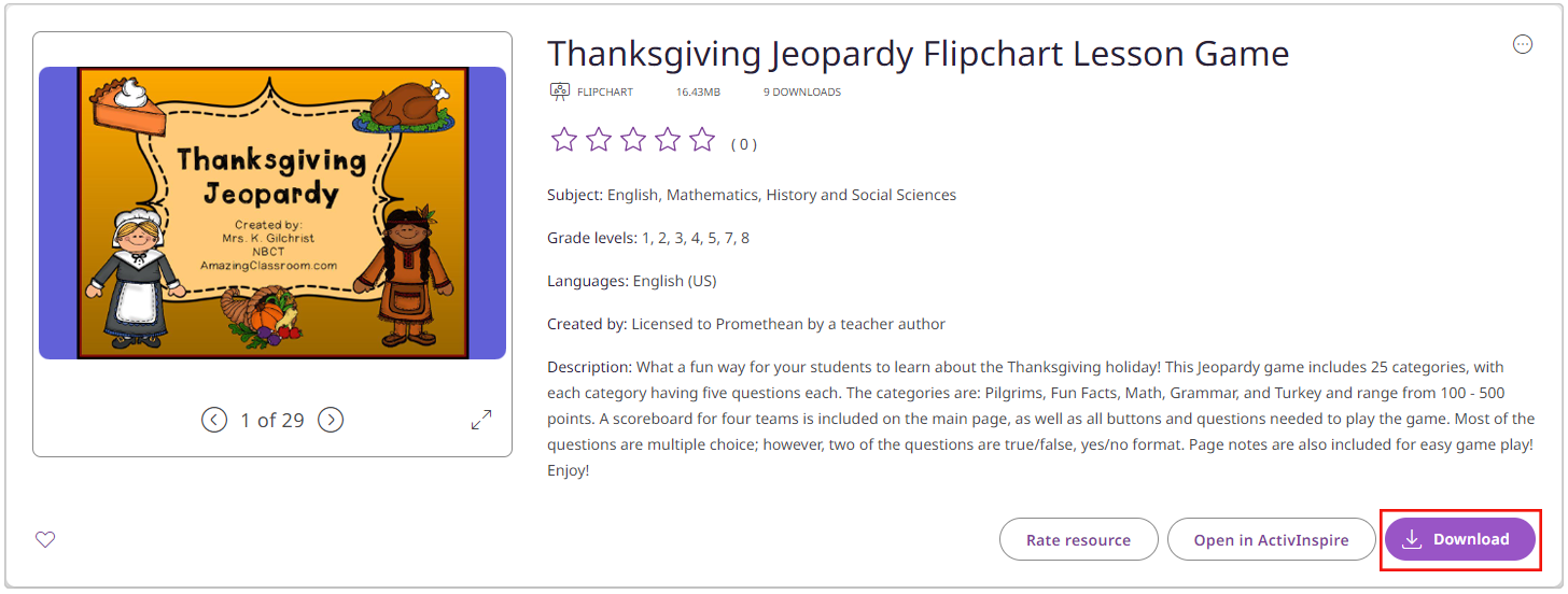 Where can I download ActivInspire Flipcharts and other resources?