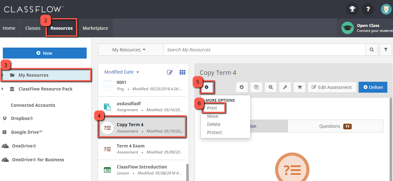 How to export or download ClassFlow Resources and import to Explain Everything
