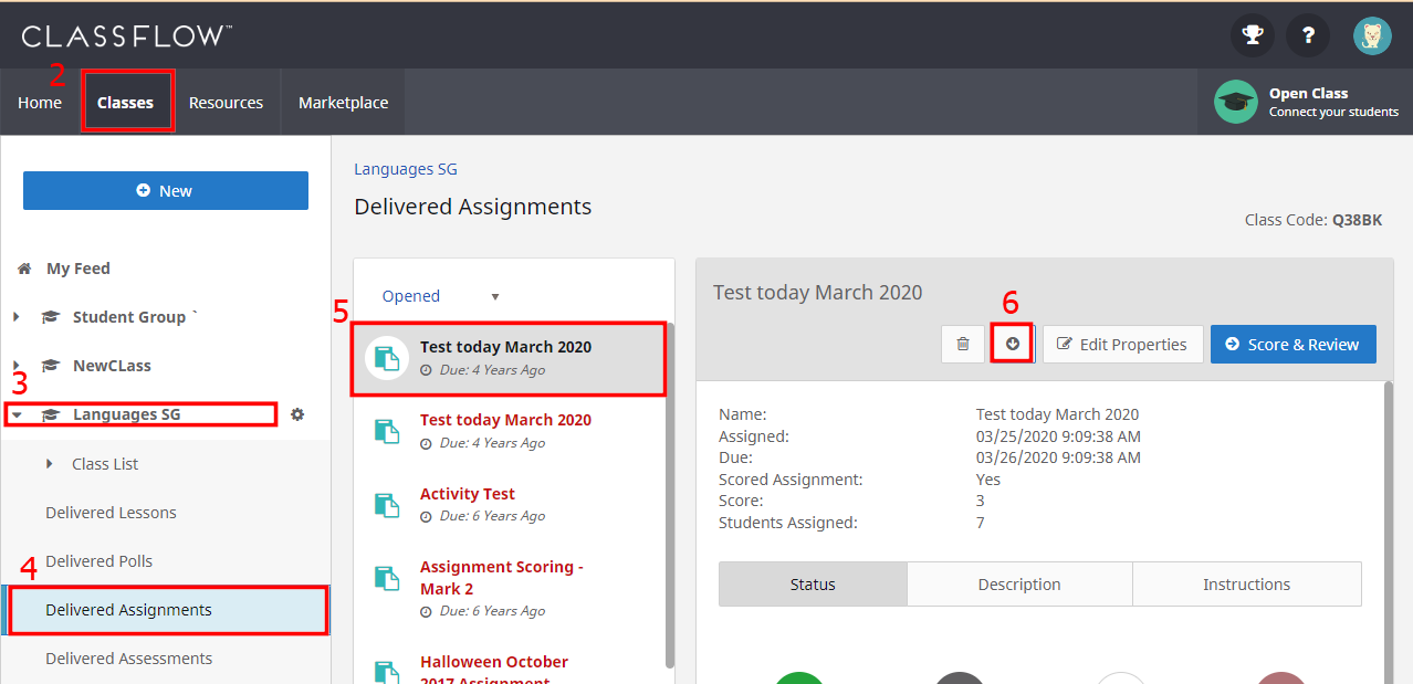 How to export or download ClassFlow Resources and import to Explain Everything