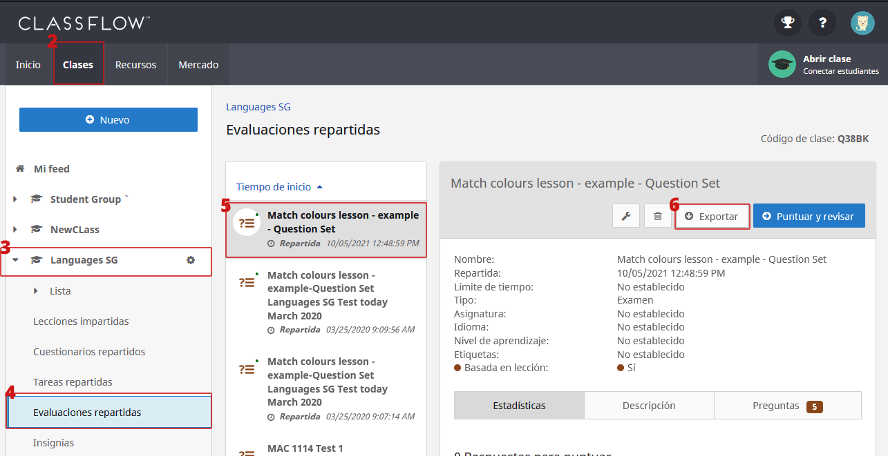 Cómo exportar o descargar recursos de ClassFlow e importarlos en Explain Everything