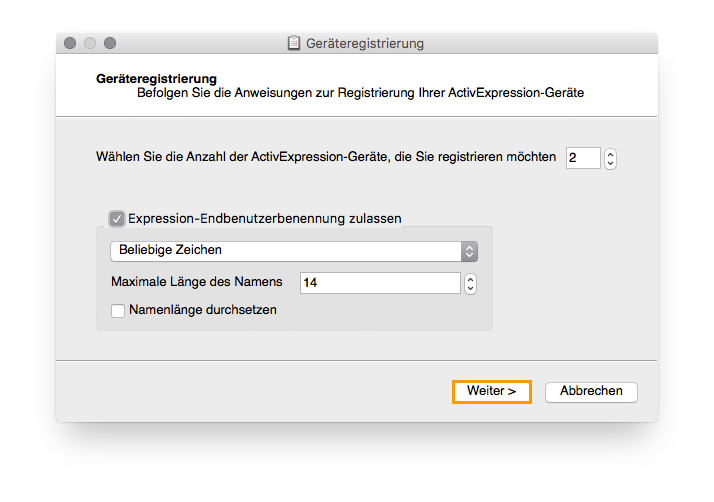 Wie kann ich ActivExpression-Geräte in ActivInspire registrieren?