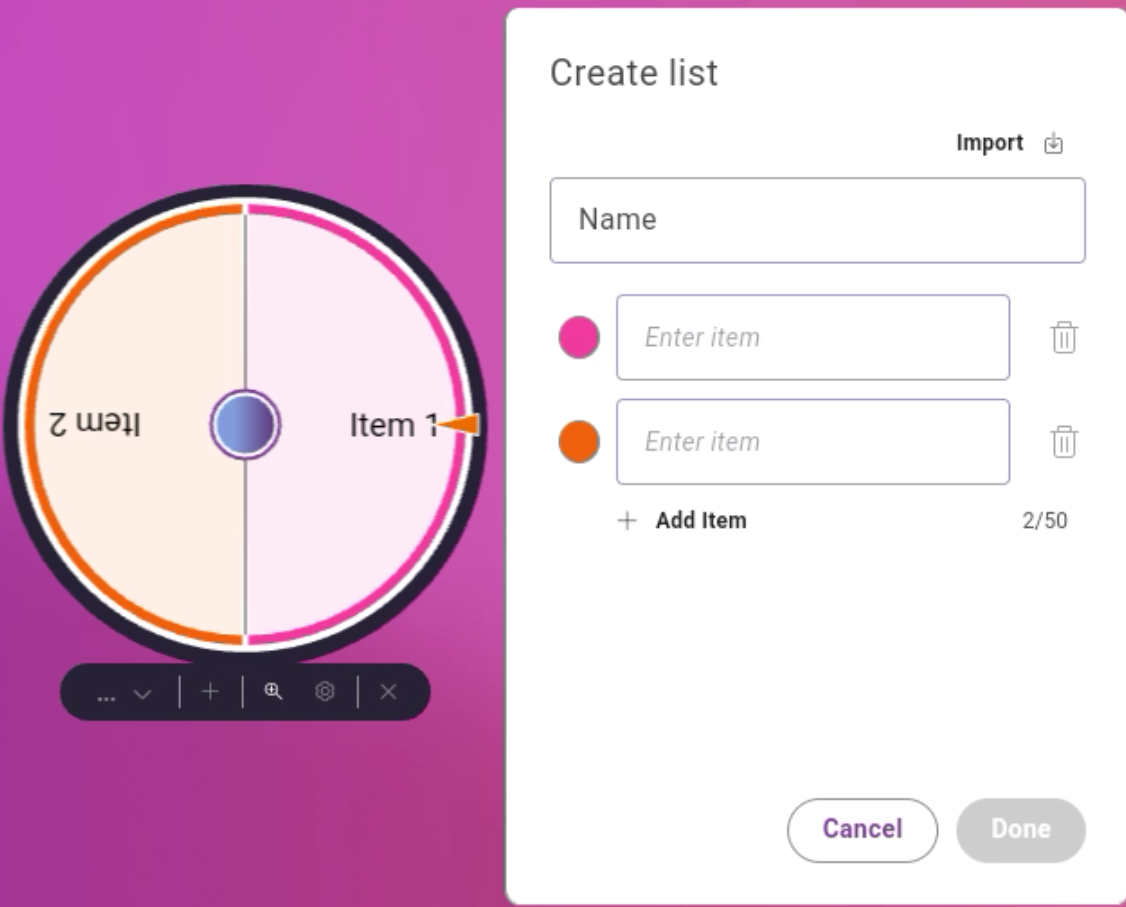 Prise en main de l’application Spinner