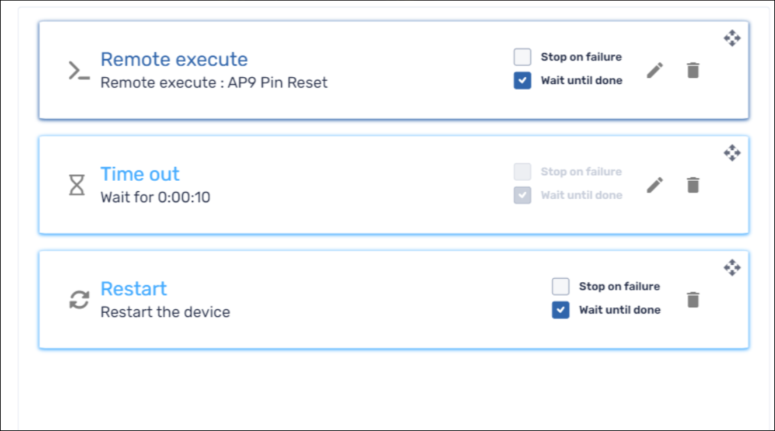 Resetting a PIN or password via Radix VISO