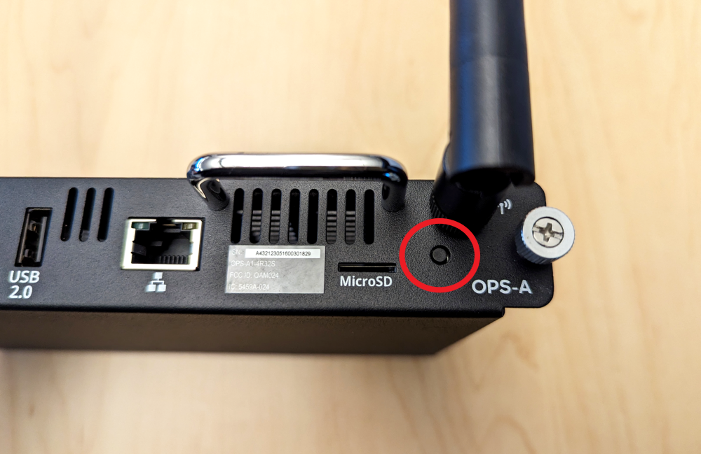 How do I factory reset my ActivPanel LE or OPS-A(2)?