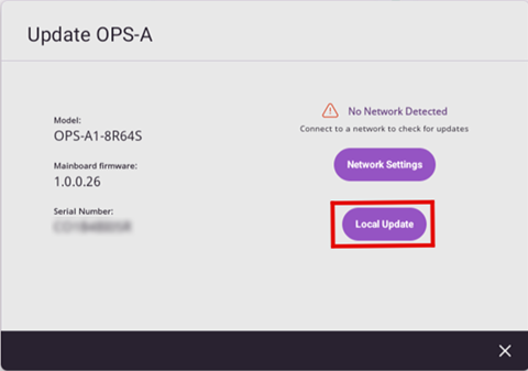 OPS-A offline software update