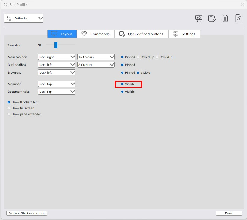 My main menu in ActivInspire is gone