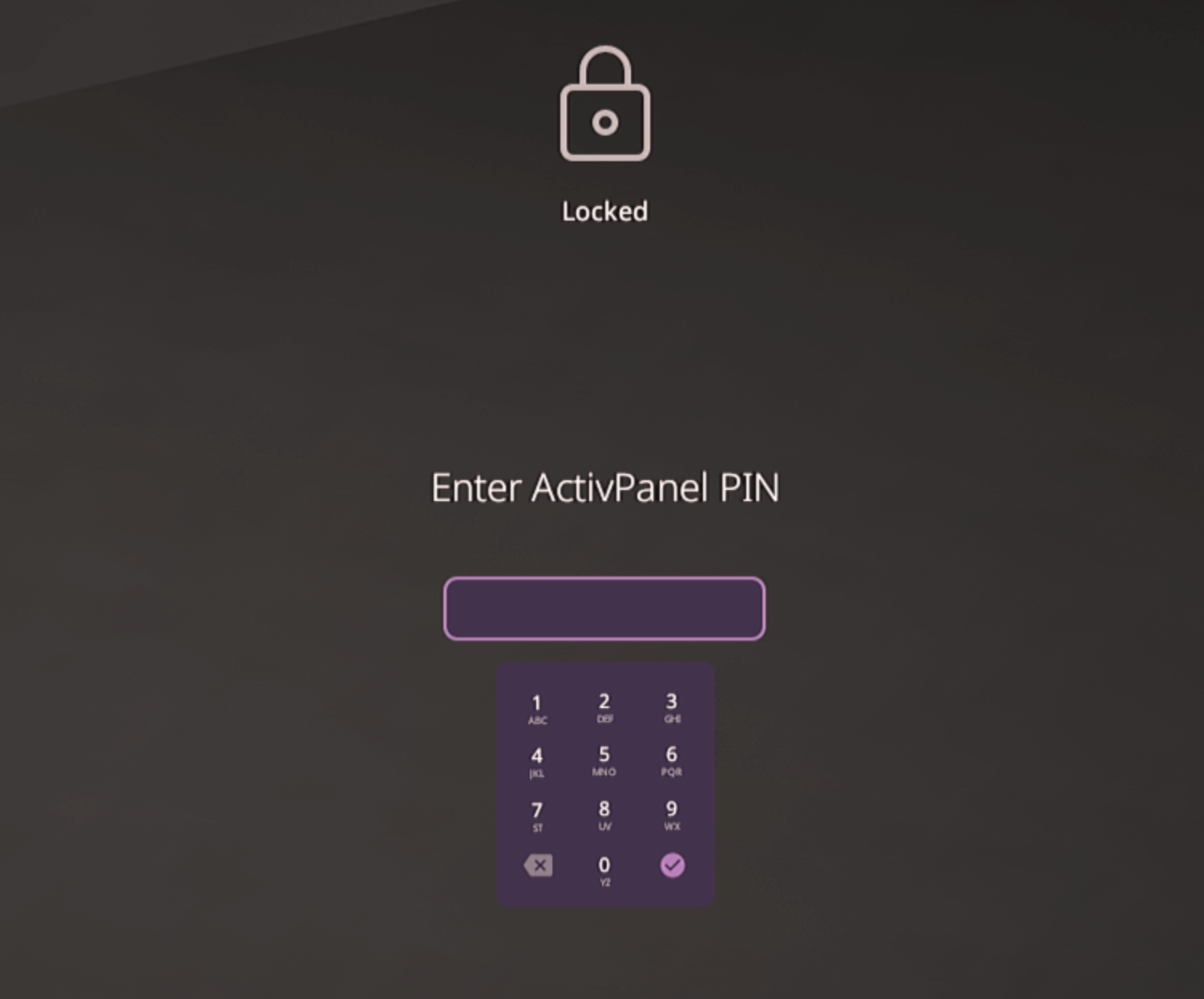 How to set a user PIN or ActivPanel PIN on ActivPanel 9