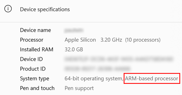 ¿Cómo verifico qué chip tiene mi computadora con Windows (x64 o ARM64)?