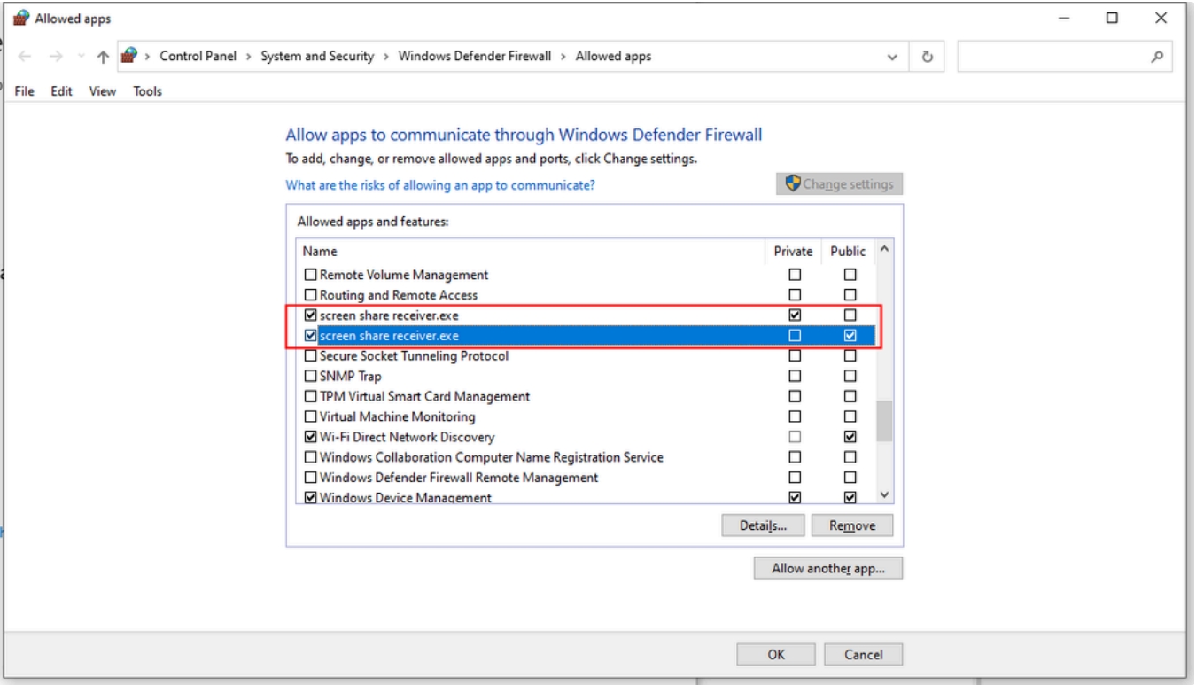 Network considerations for Screen Share Receiver (Promethean ActivSuite)