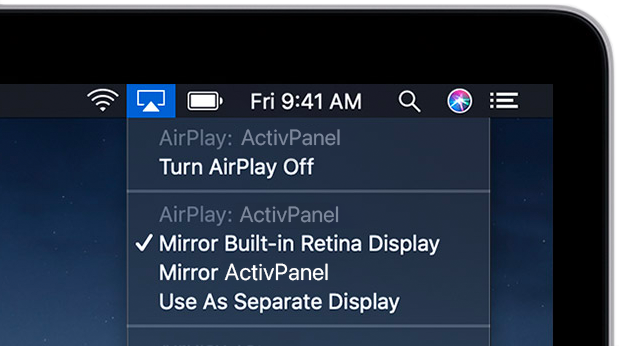 Connecting Apple devices to Screen Share using AirPlay