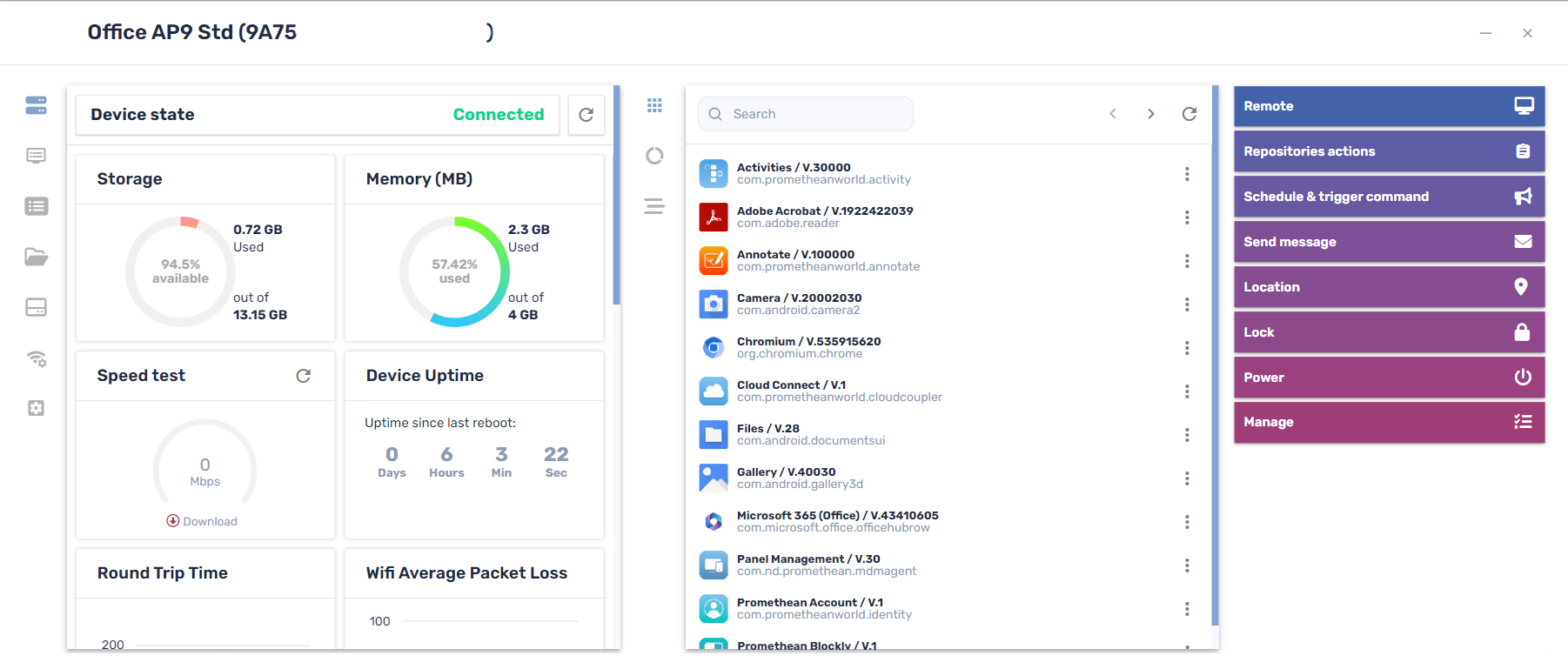 Radix VISO - Device console overview