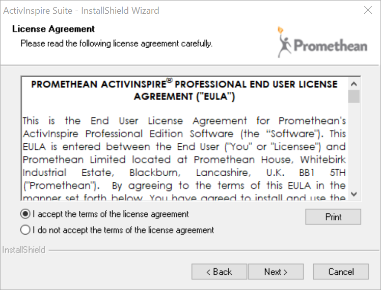 ActivInspire Network Install Instructions for Windows